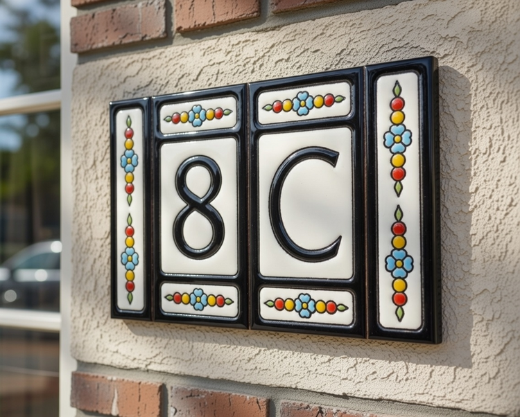 Soto designed ceramic number tiles 11 x 5.5 cm – clayglazes
