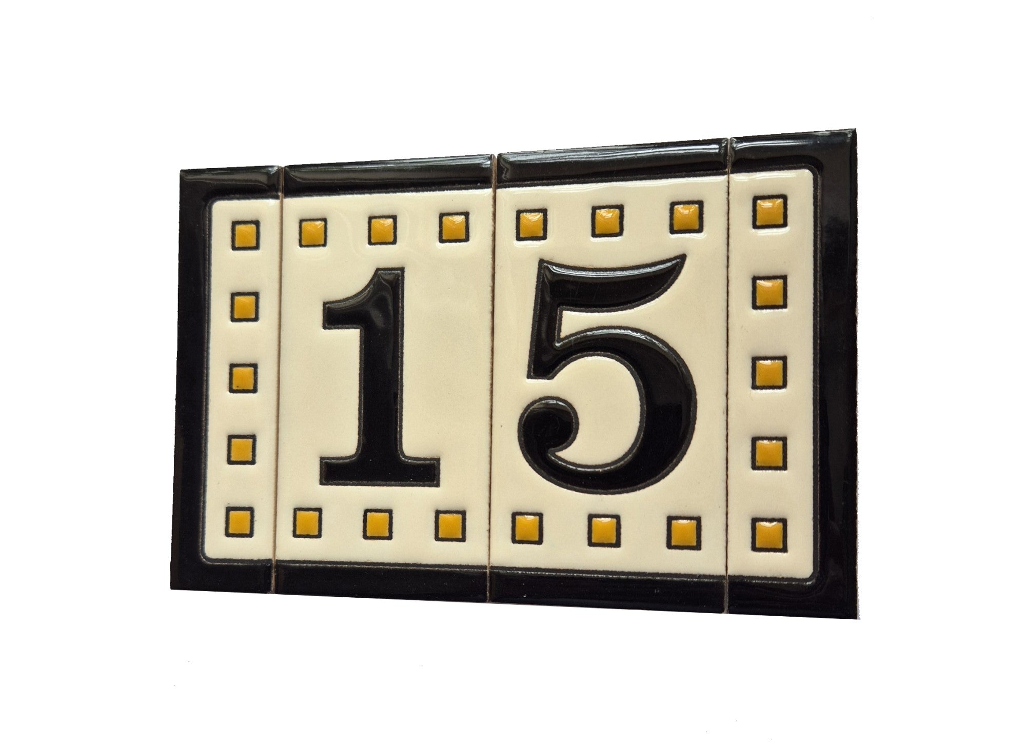 Soto designed ceramic number tiles 11 x 5.5 cm – clayglazes