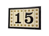 Soto designed ceramic number tiles 11 x 5.5 cm – clayglazes